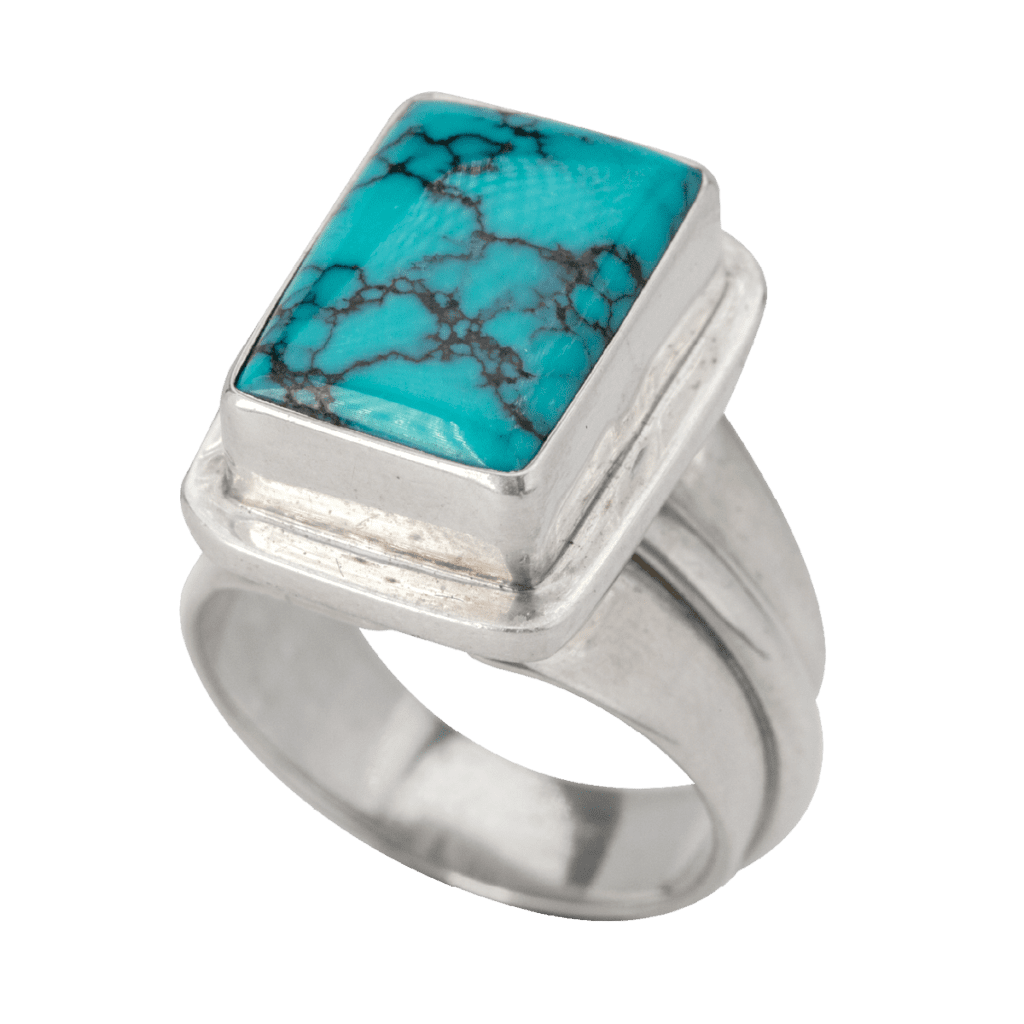 Rectangular Turquoise Ring GZ NW 221 Gertrude Zachary Rectangular Turquoise Ring GZ NW 221 Gertrude Zachary