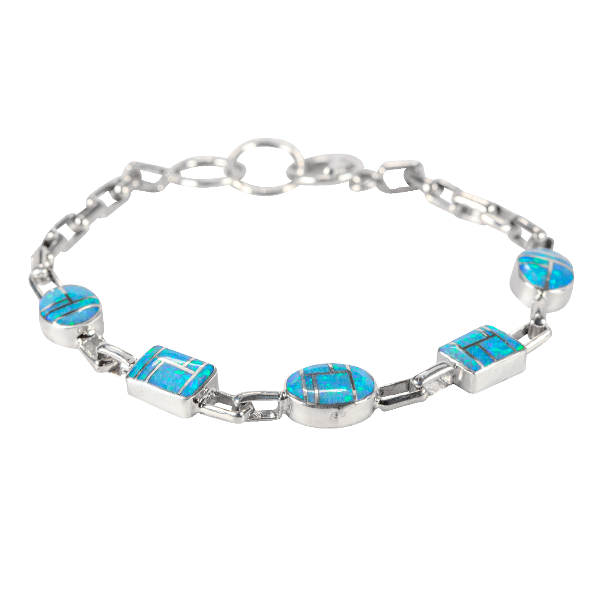 Opal Inlay Link Bracelet GZ NW 565 - Gertrude Zachary