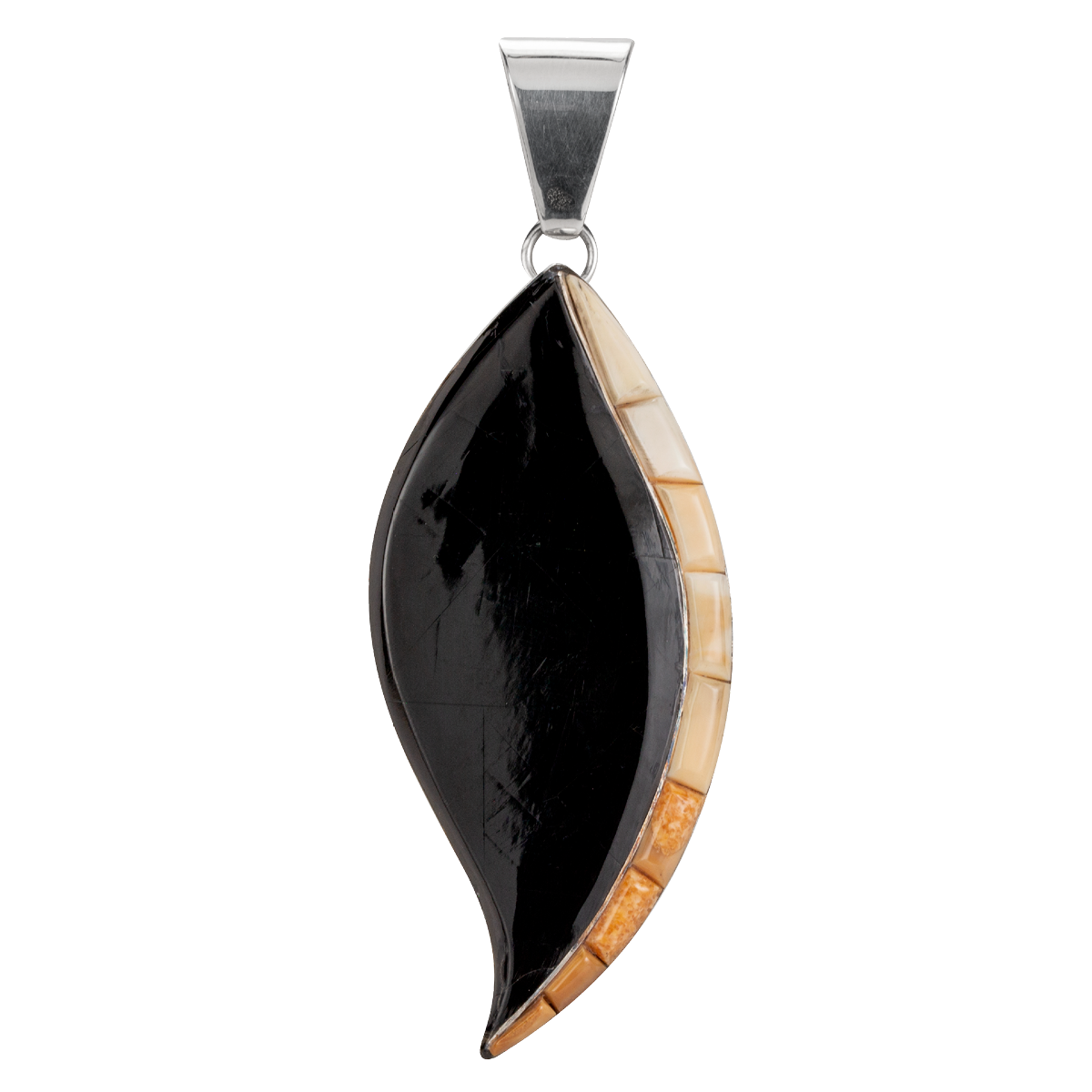 Jet and Ivory Pendant GZ NW 1622 - Gertrude Zachary